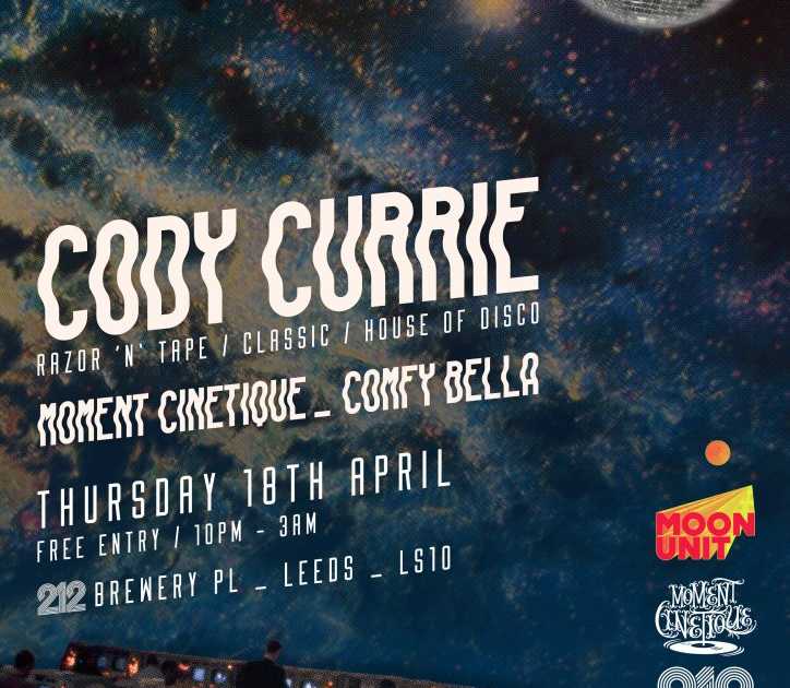 Moment Cinetique x moon unit with Cody Currie en The 212 Café & Bar, Leeds