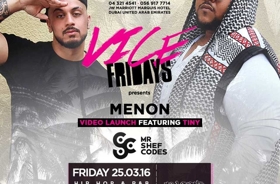 Vice Fridays Feat. Mr Shef Codes, Menon and Tiny - Video Launch en GQ Bar, Dubai, Dubai