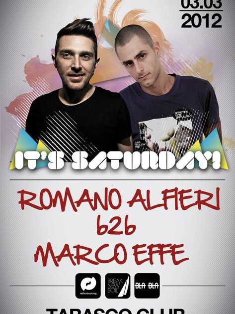 It's Saturday!: Romano Alfieri B2b Marco Effe a Tabasco, Firenze