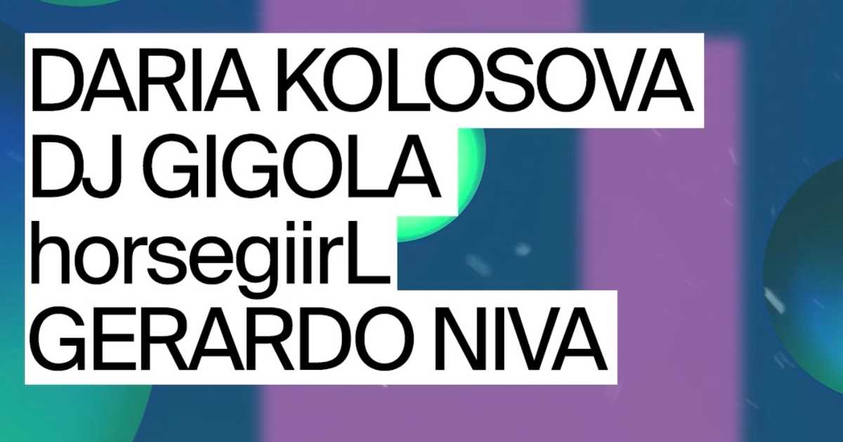 Open Air #04: Daria Kolosova / DJ Gigola / horsegiirL / Gerardo Niva at ...