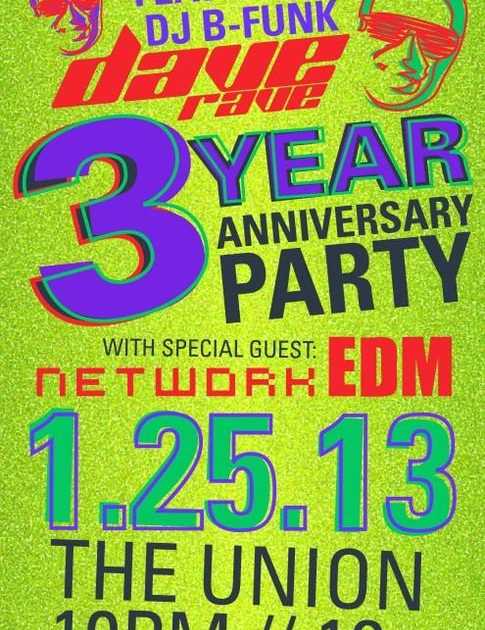 Dave Rave 3-Year Anniversary bij The Union, Ohio