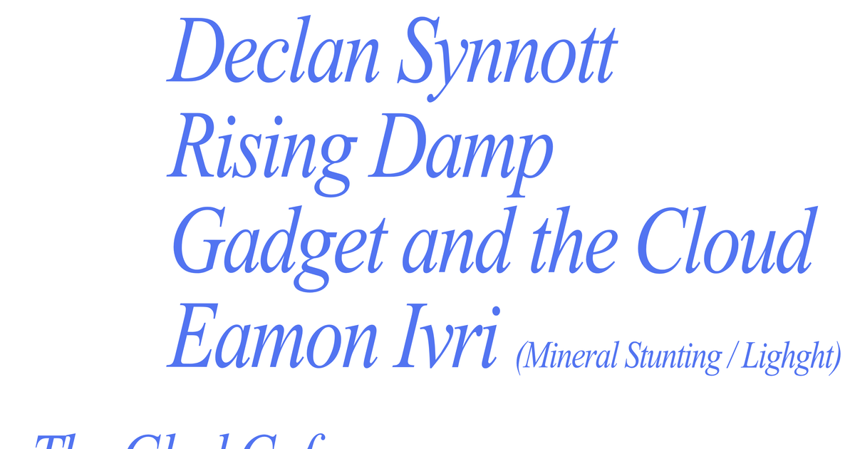 Declan Synnott + Rising Damp + Gadget and the Cloud + Eamon Ivri at The ...