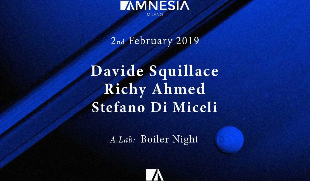 Davide Squillace, Richy Ahmed, Stefano Di Miceli en Amnesia Milano, Milán