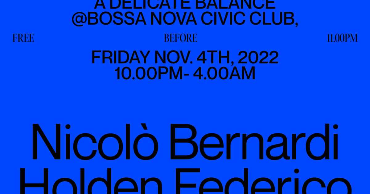 A Delicate Balance 001 at Bossa Nova Civic Club, New York City