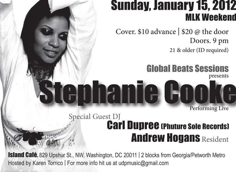 Global Beats Sessions presents Stephanie Cooke a Island Cafe Inc ...