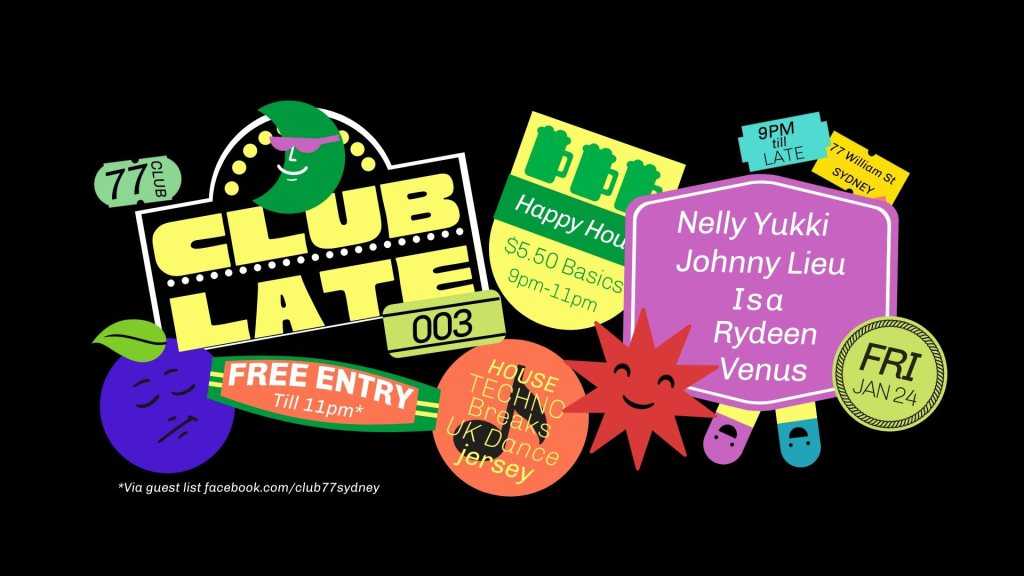 Club Late 003 em Club 77, Sydney