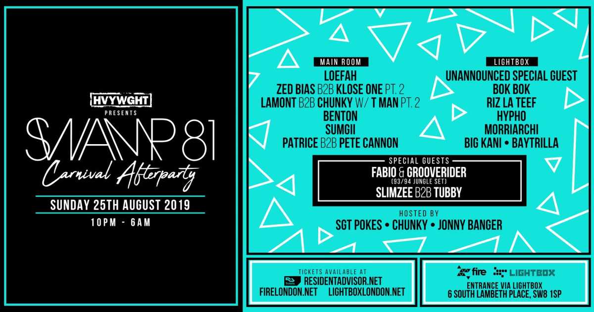 Hvywght presents: Swamp Carnival at Fire & Lightbox, London
