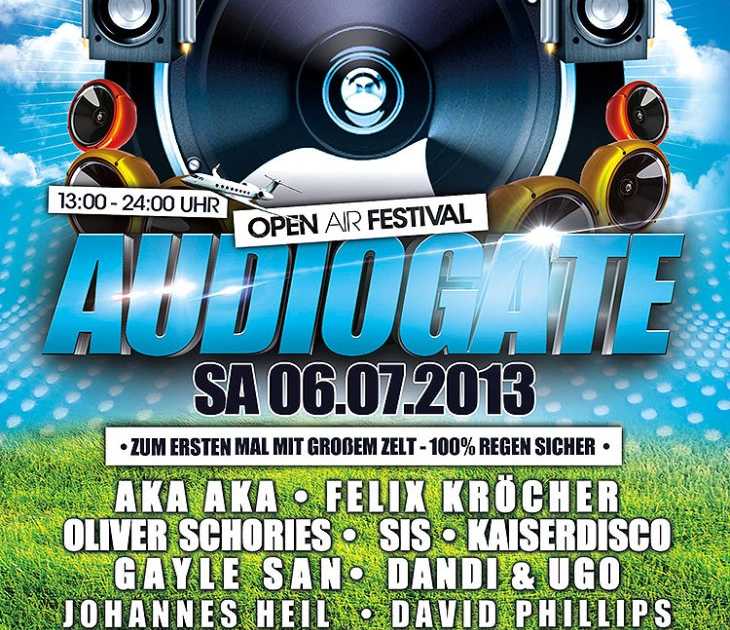 Audiogate Open AIR 2013 w. AKA AKA, Felix Kröcher, Oliver Schories en TBA - Bavaria, Baviera