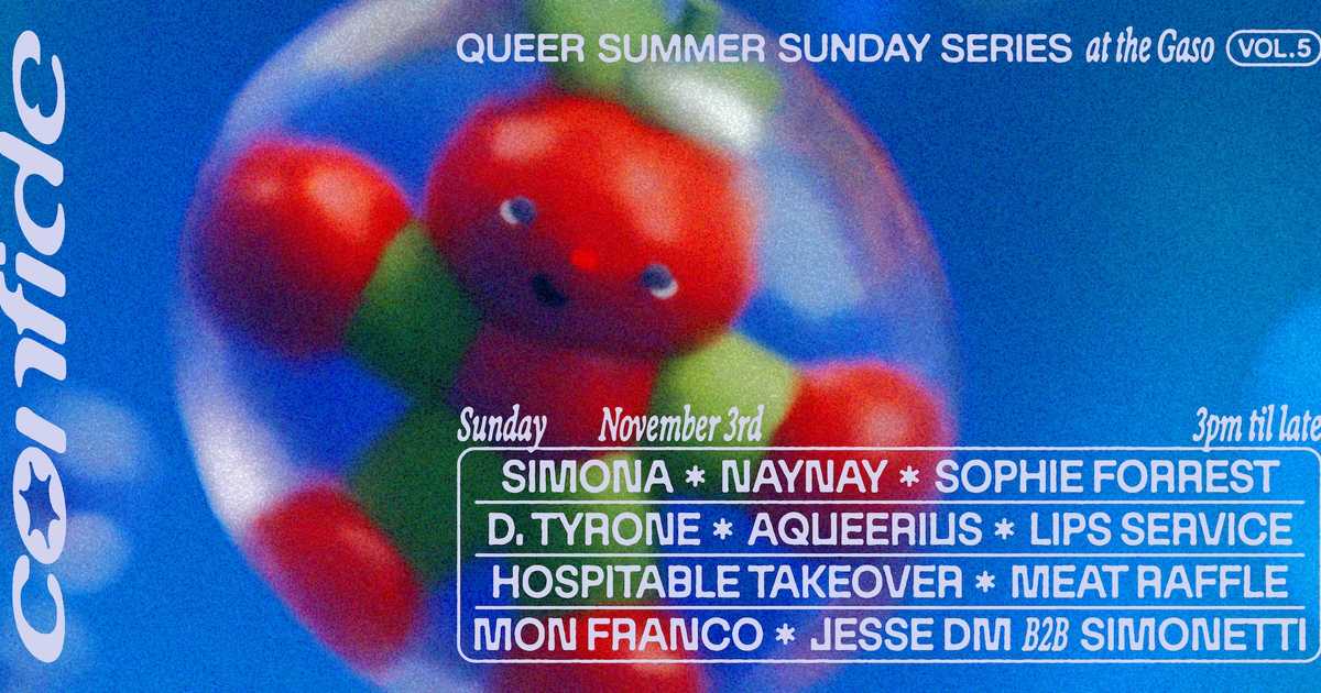 CONFIDE Queer Summer Sunday Series ☼ Vol. 5 – Simona, NAYNAY + more at ...