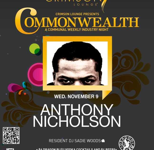 Commonwealth Wednesday featuring Anthony Nicholson en Crimson Lounge At ...