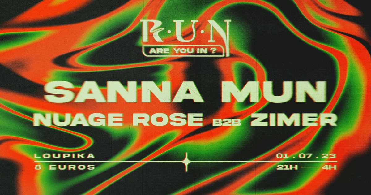 RUN INVITE - Sanna Mun + ZIMER + NUAGE ROSE a Péniche Loupika, Lione