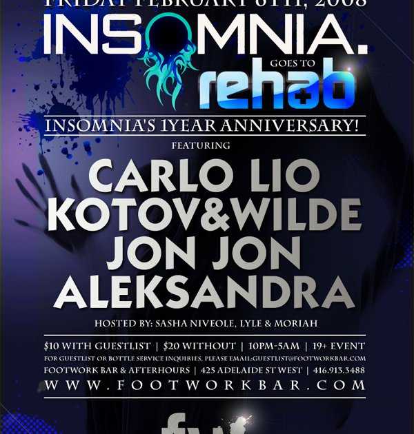 Rehab with Insomnia en Footwork, Toronto