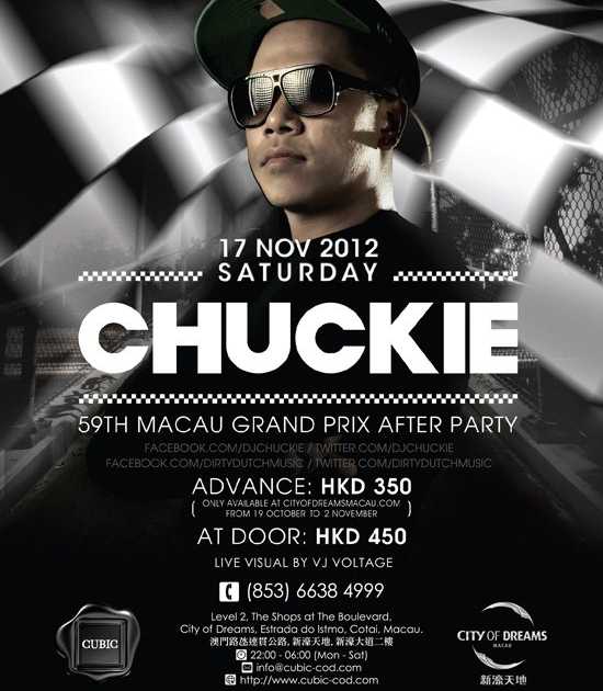 Club Cubic presents 59th Macau Grand Prix After Party by Chuckie at ...