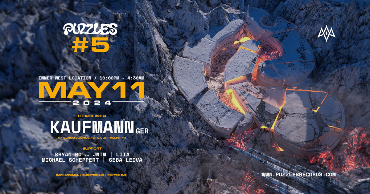 Puzzles #5 feat. Kaufmann (DE) at TBA - Sydney Inner west, Sydney