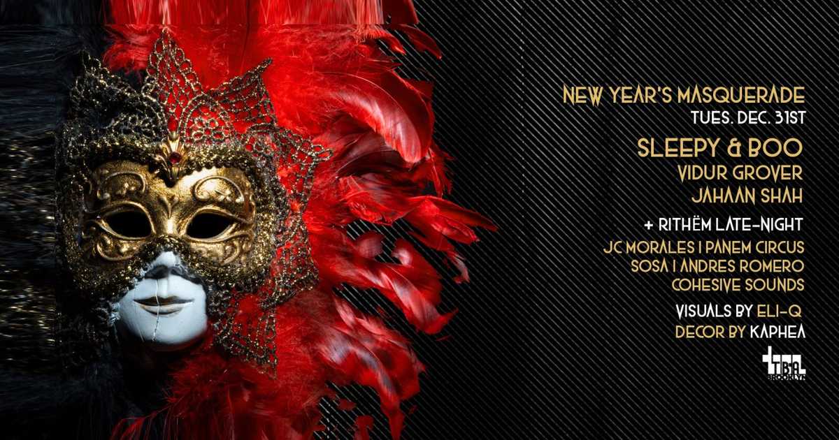 New Year's Eve Masquerade - Sleepy & Boo at TBA Brooklyn, New York