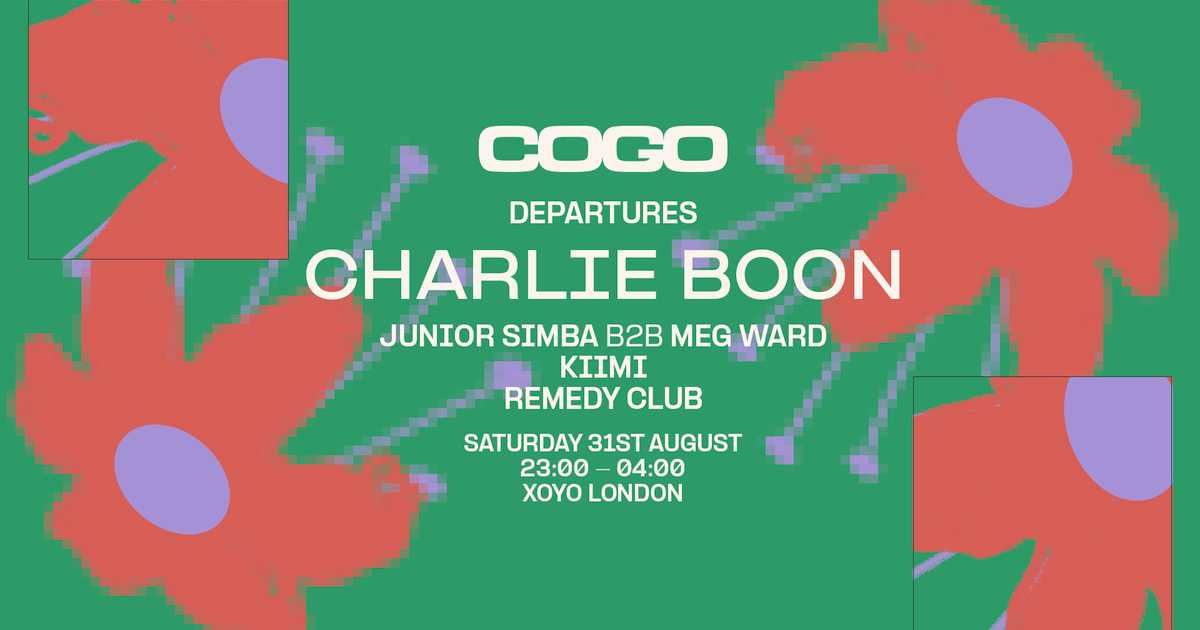 Departures with Charlie Boon at XOYO, London