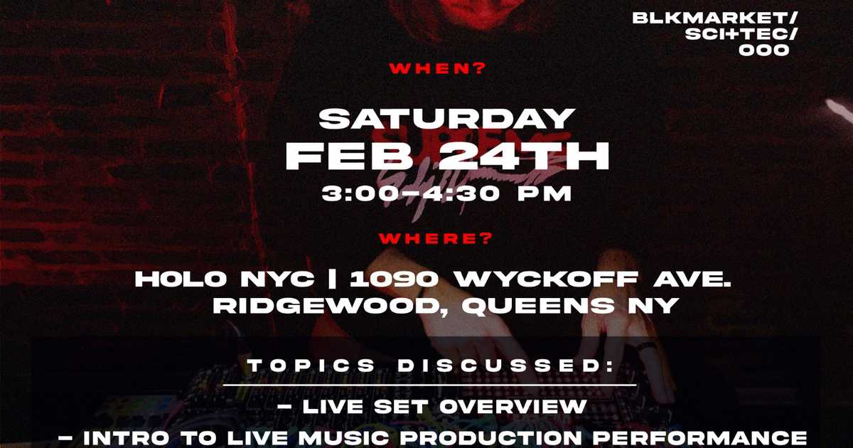 Amo (SCI+TEC/BLKMarket) Live Music Production & Performance Masterclass ...