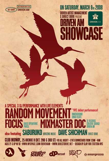 Random Movement, Focus, Mixmaster Doc At Direct Drive at Club Midway ...