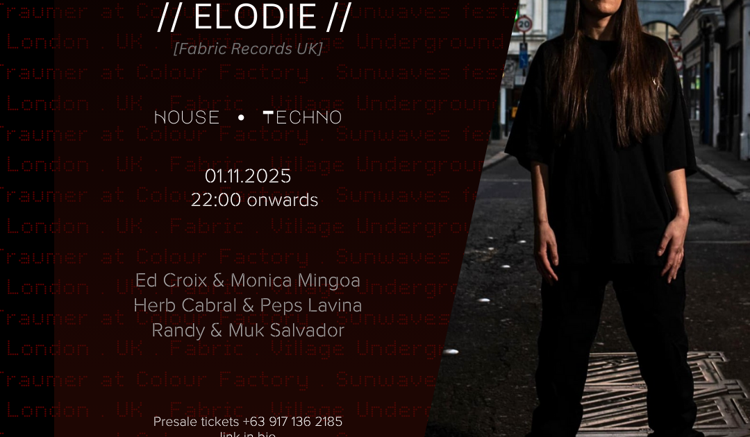 ƎLEMENTS / Deepgroove / House Collab presents // ELODIE // at TBA - Cova, Manila, Manila