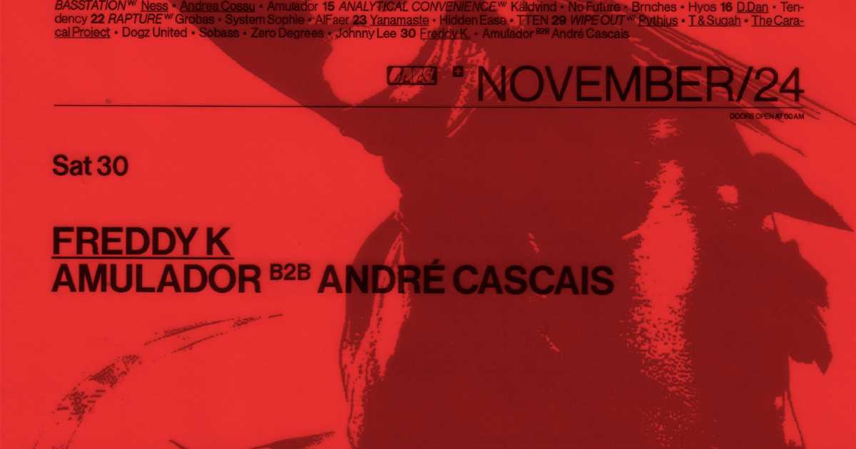 Freddy K, Amulador b2b André Cascais at Gare Porto, Porto