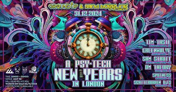 Psy Tech New Years Eve Party 2024 at Unit 58, London