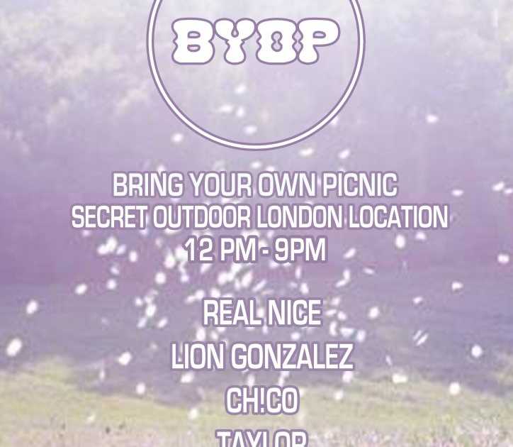 Byop (Bring Your Own Picnic / Party) bei TBA - London, London