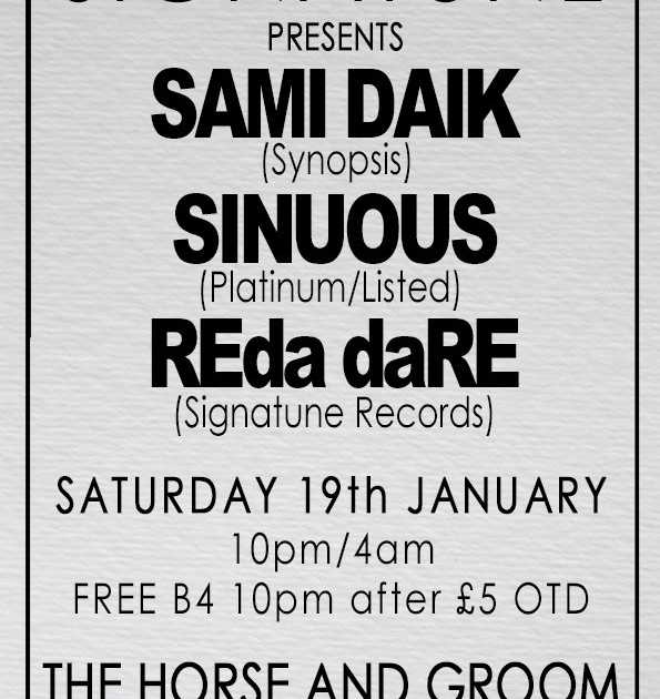 Signatune with Sami Daik, Sinuous and Reda Dare at The Horse & Groom ...