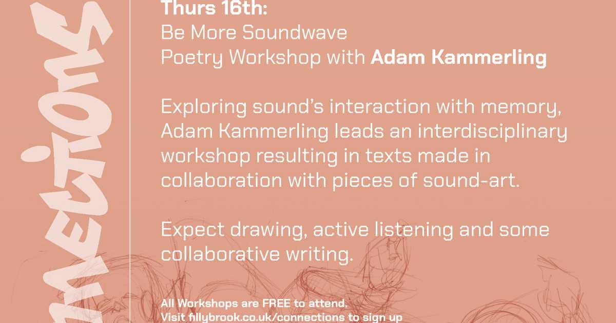 Be More Soundwave - Poetry with Adam Kammerling - Workshop at Filly ...