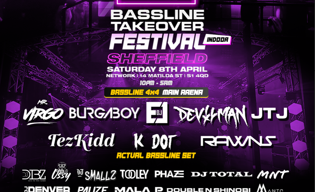 Bassline Takeover Indoor Festival: Bass Takeover en Network, Sheffield