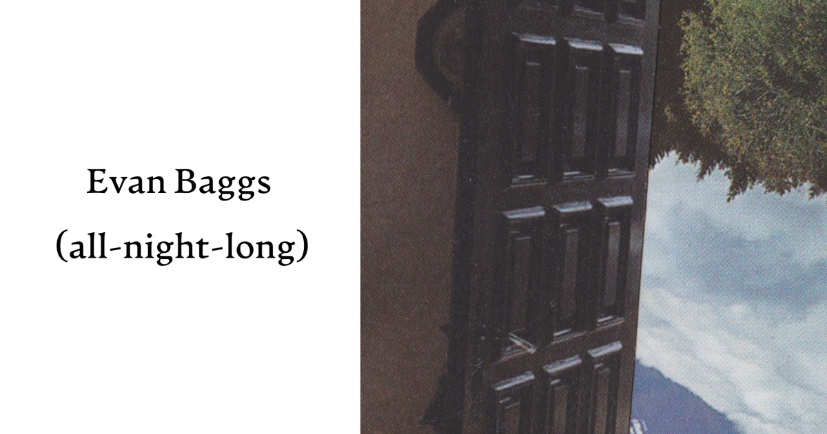 Lion & Lamb with Evan Baggs (all-night-long) at The Lion and Lamb, London