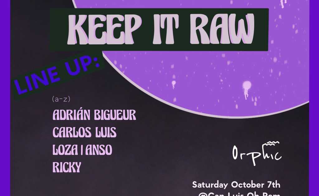 (FREE ENTRY) Keep It Raw by Orphic at Can Luis, Barcelona