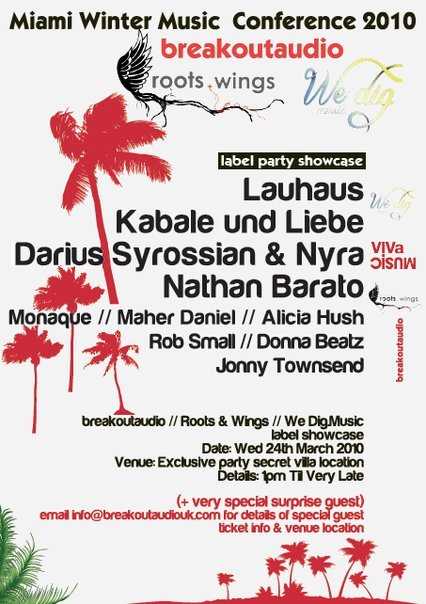 Breakoutaudio // Wedig.Music // Roots Label Showcase bei TBA - Miami, Miami