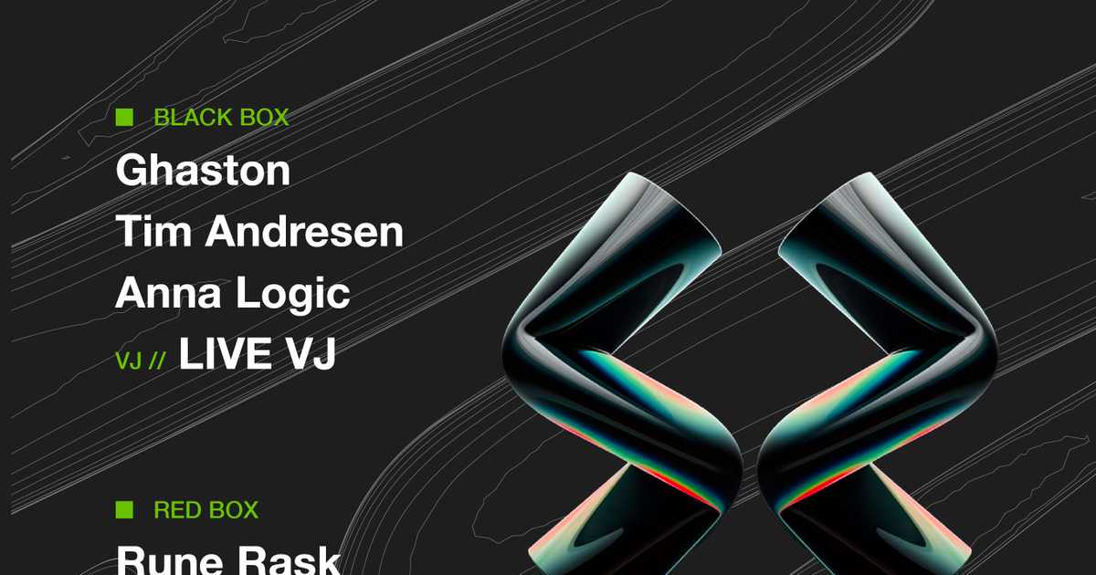 Ghaston / Tim Andresen / Anna Logic / Rune Rask / Ryan Dank at Culture ...