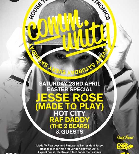 Community presents Jesse Rose, Hot City & Raf Daddy at Plan B, London