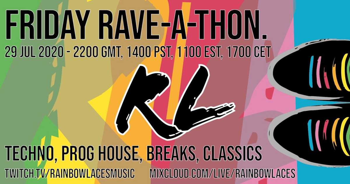 Rainbow Laces Friday Rave-a-Thon en Livestream,
