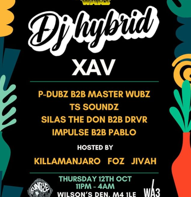 Jungle Wubz x WA3: DJ Hybrid, Xav and more at Wilson's Den, Manchester
