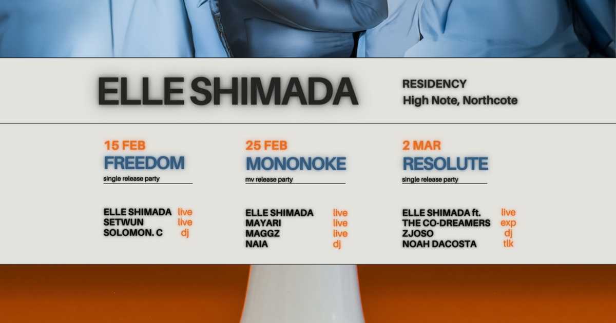 Elle Shimada 'Mononoke' Music Video Launch Party at High Note, Melbourne · Tickets