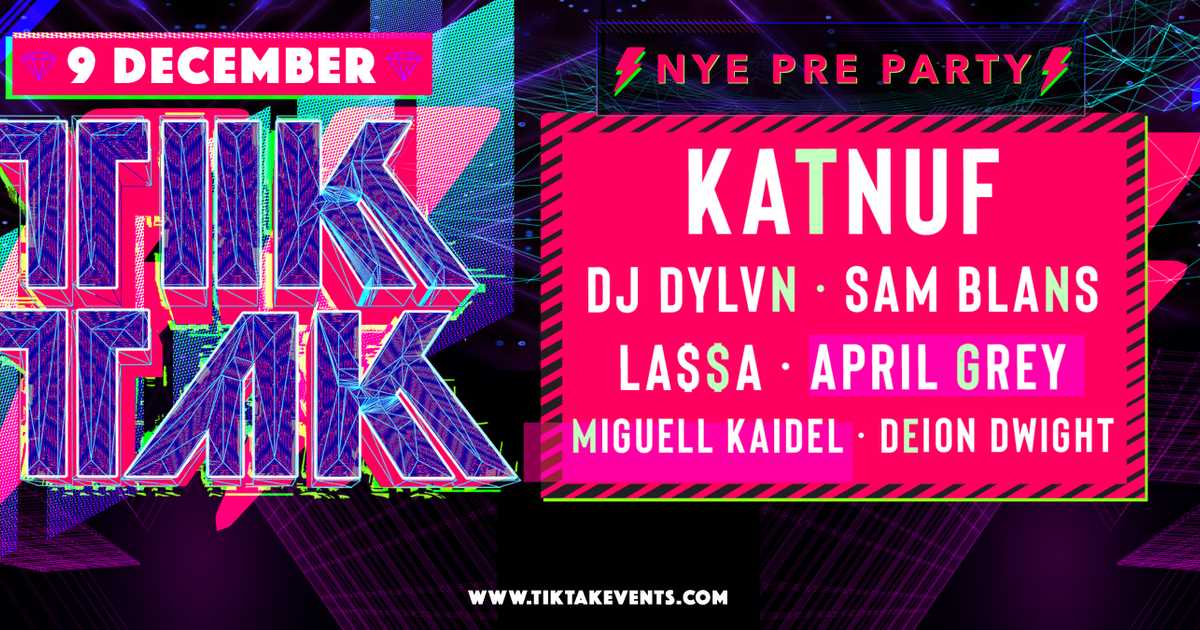TIKTAK invites KATNUF (NYE pre-party) at Air, Amsterdam