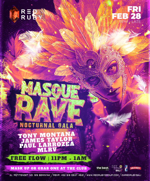 MASQUERAVE at Red Ruby, Bali