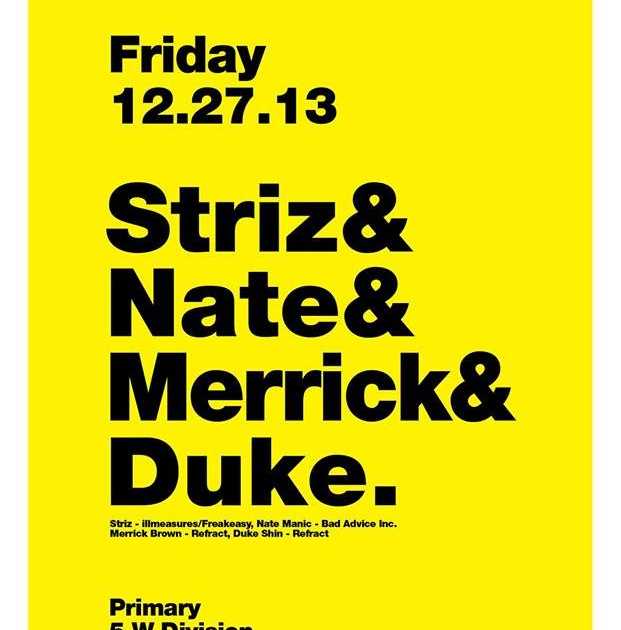 Refract: Striz, Nate Manic, Merrick Brown & More bij Primary, Chicago