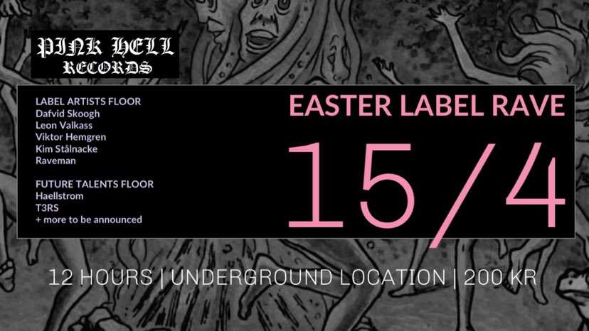 PINK HELL EASTER LABEL RAVE at TBA - Archemedesvägen 4, Bromma, Stockholm