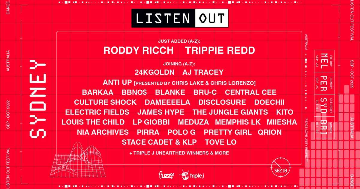 Listen Out 2022 en Centennial Park, Sydney