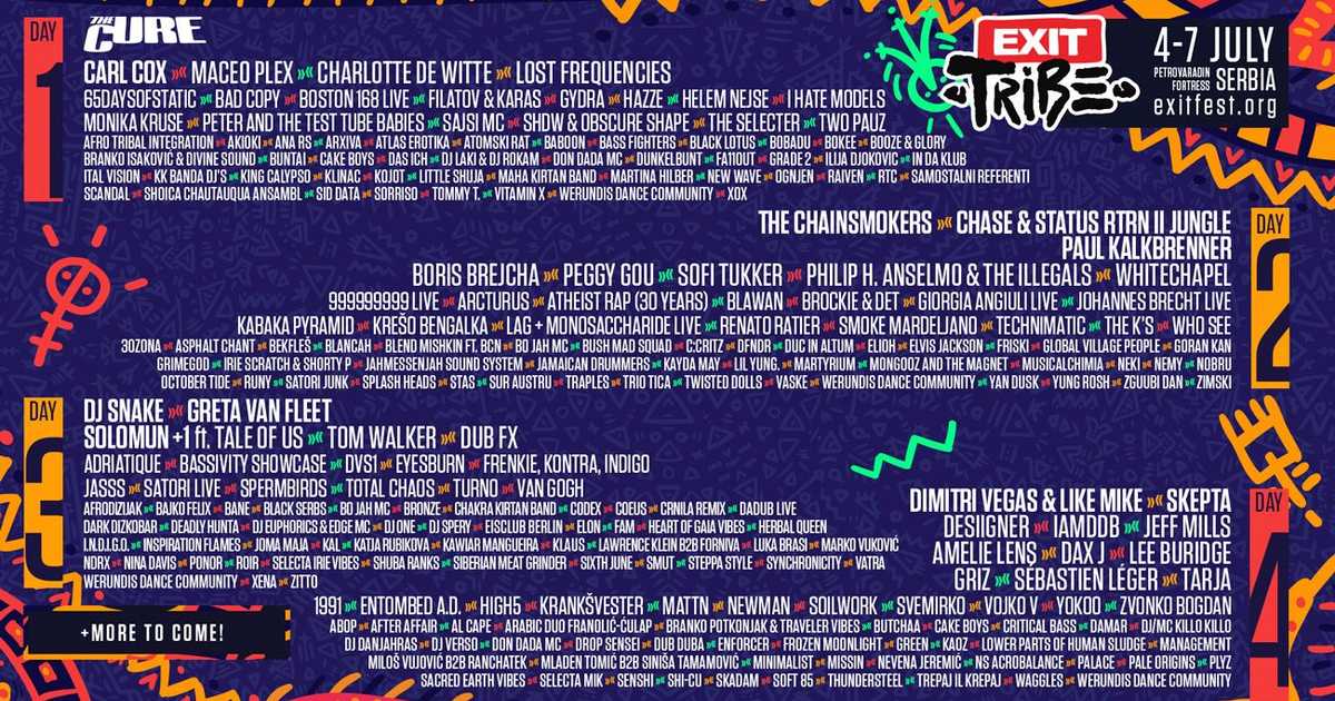 Exit Festival 2019 - Official Event bei Petrovaradin Fortress, Novi Sad ...