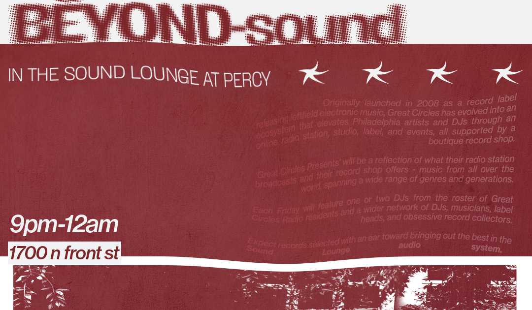 Great Circles presents...Sight - Beyond - Sound at The Sound Lounge at ...