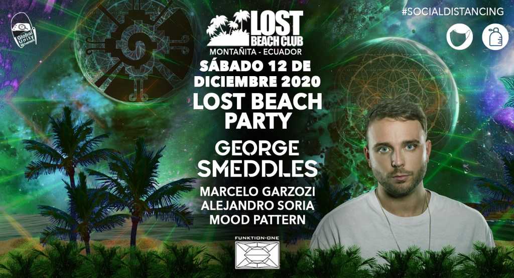 Lost Beach Party feat. George Smeddles bij Lost Beach Club, Ecuador