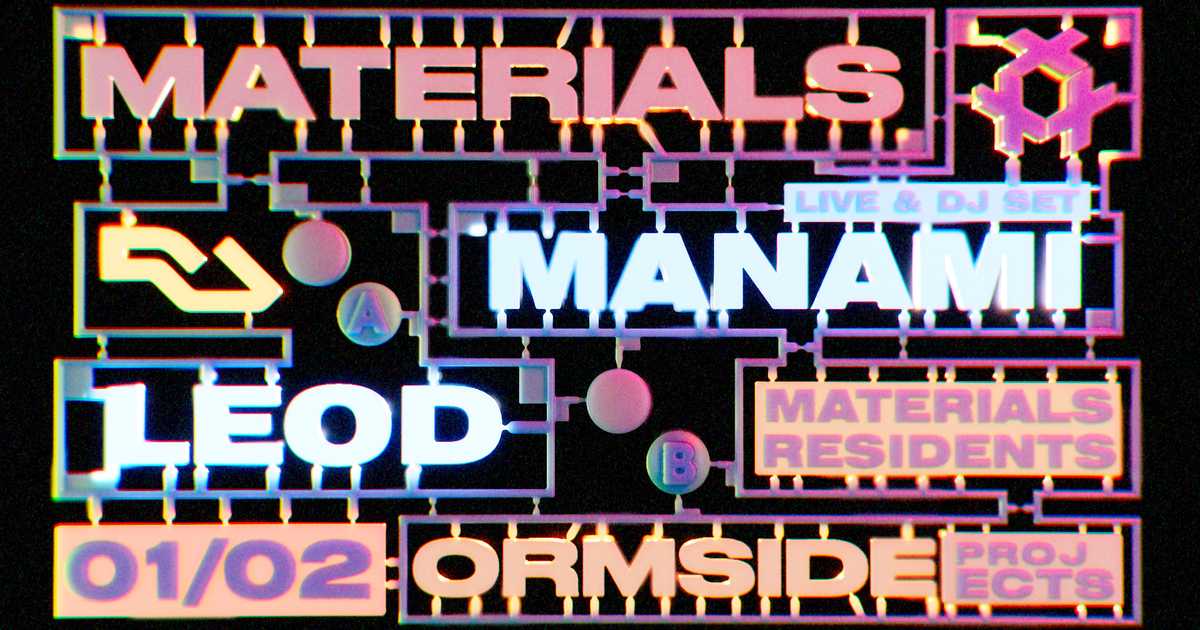 Materials: Manami (Live) + Leod at Ormside Projects, London