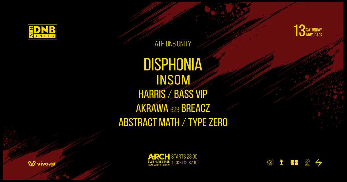 ATH DNB UNITY with Disphonia en Arch Club Live Stage, Athens