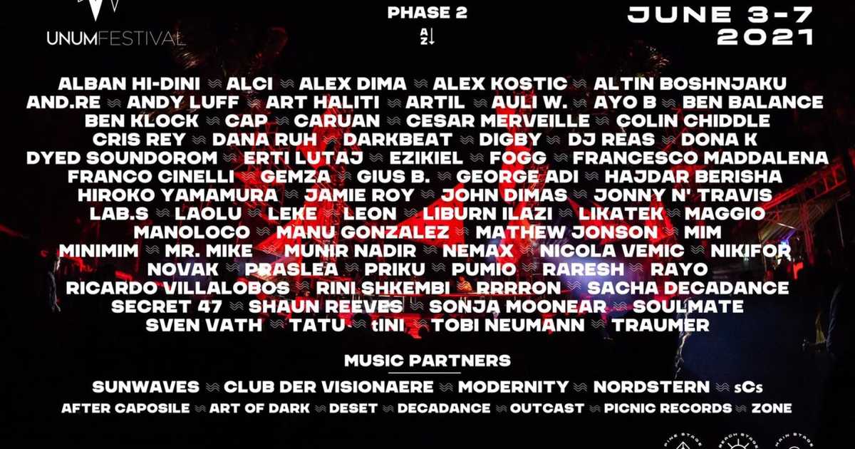 Unum Festival 2021 en Rana e Hedhun, Shengjin, Albania