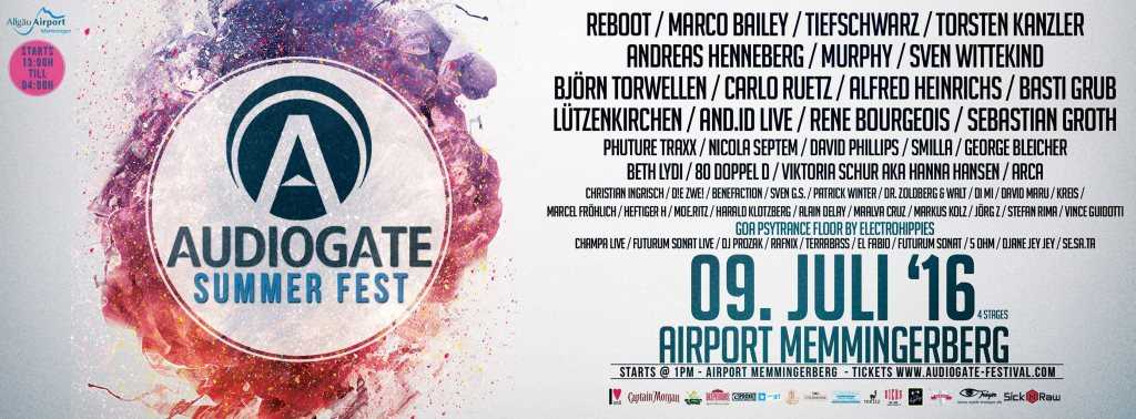 Audiogate Festival 2016 em TBA - Bavaria, Bavaria