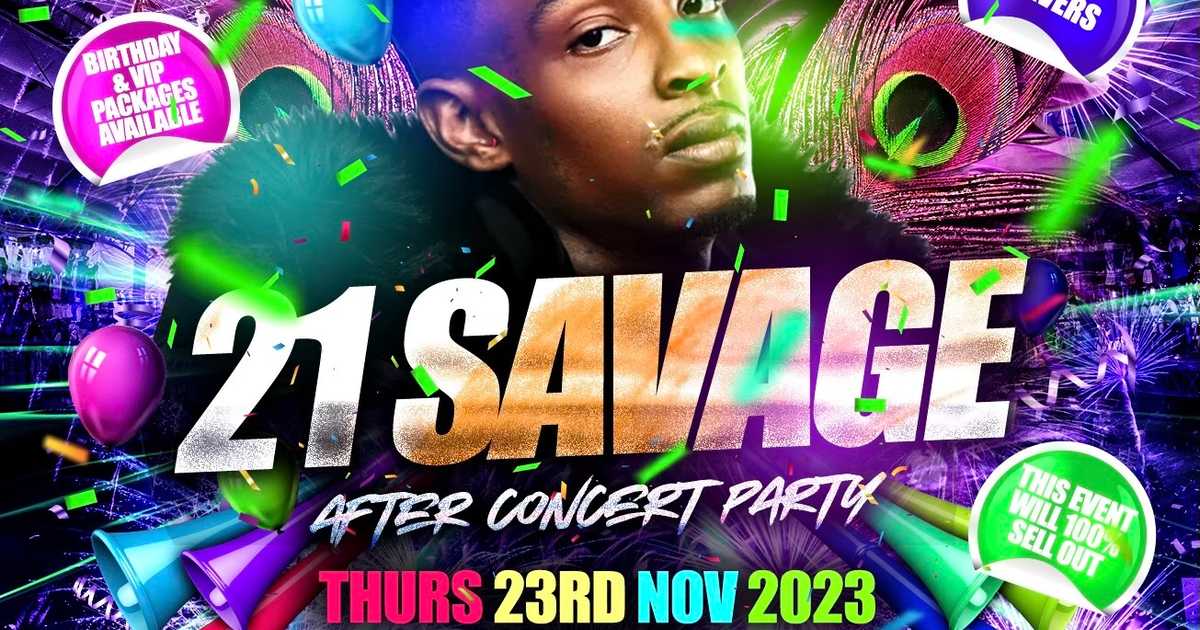 21 Savage Concert After Party at Cargo, Manchester